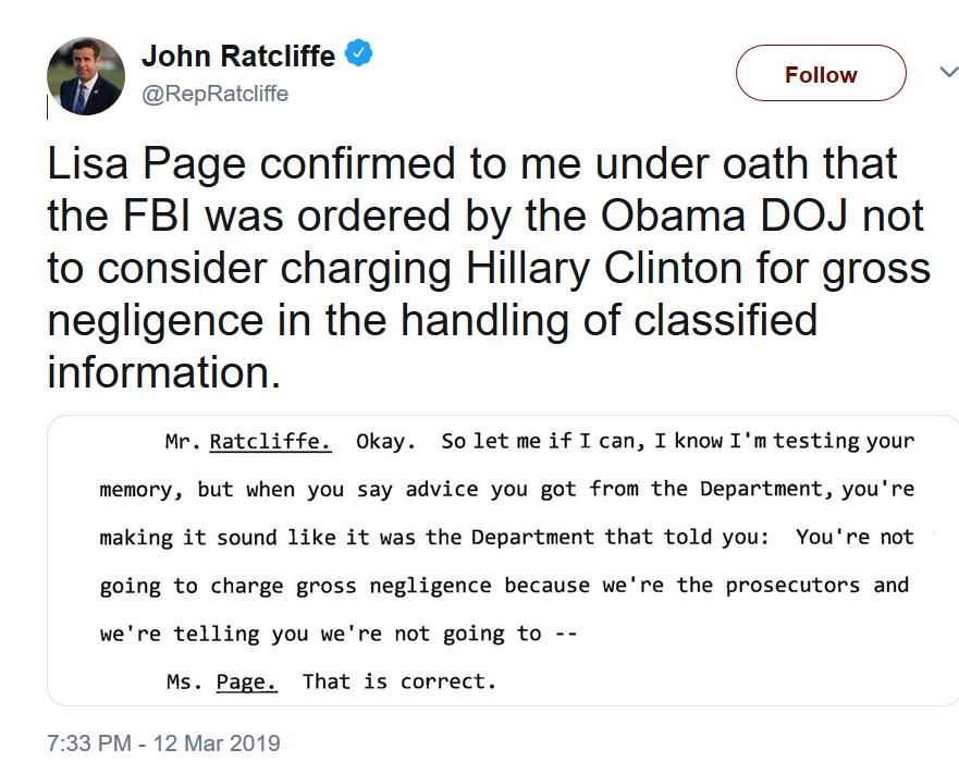 July 13, 2018 - Lisa Page admits Obama DOJ ordered stand-down on ...