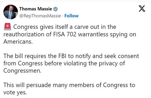 April 9, 2024 - Congress bribes itself to renew dystopian FISA 'sham ...