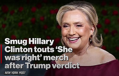May 30, 2024 - Hillary gloats over Trump's conviction and sells "merch" on her Instagram account ...